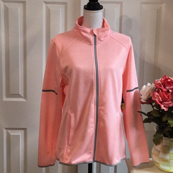 Xersion | Jackets & Coats | Cute Jacket In Apricot With Grey Accents ...